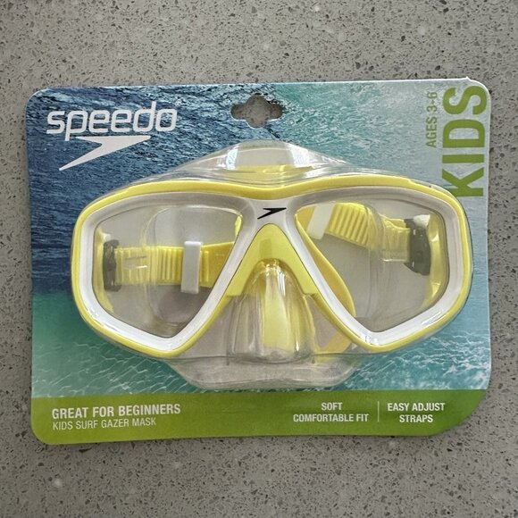 Speedo | Accessories | Speedo Kids Surf Gazer Mask Yellow Ages 36 ...